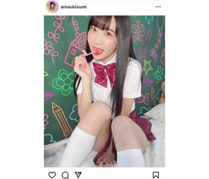 #2i2・天羽希純、アメ舐めがあざといイタズラ制服ショットで誘惑！ | WWSチャンネル